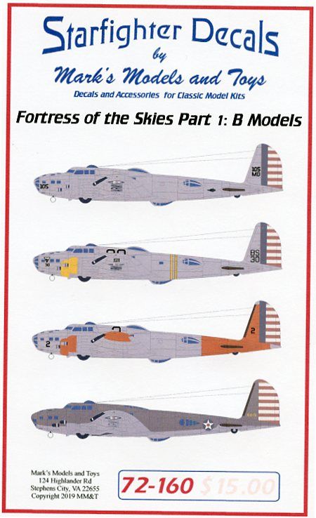 Starfighter Decals SFD72160 1/72 Fortress of the Sky Part 1 Boeing B-1 ...