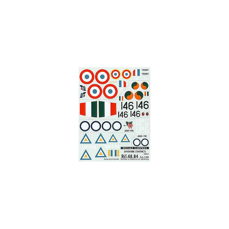 CA48084 Colorado Decals 1/48 International Supermarine Spitfire Part 3 ...