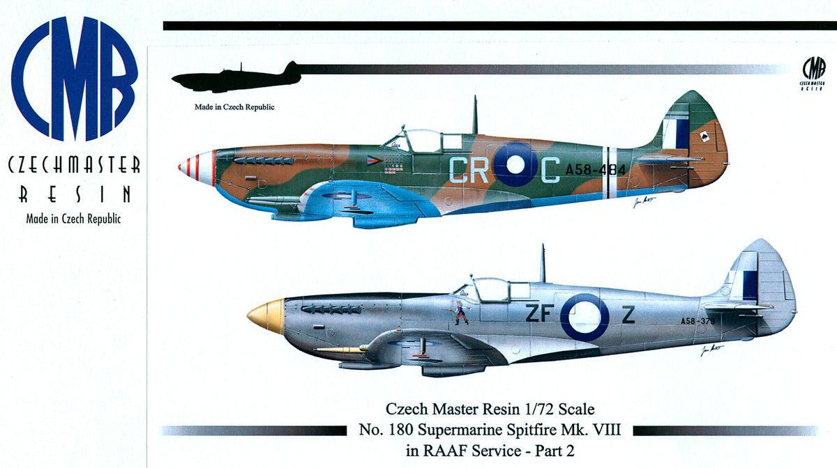 CMR72180 Czech Master Resin 1/72 Supermarine Spitfire Mk.VIII RAAF Spe ...
