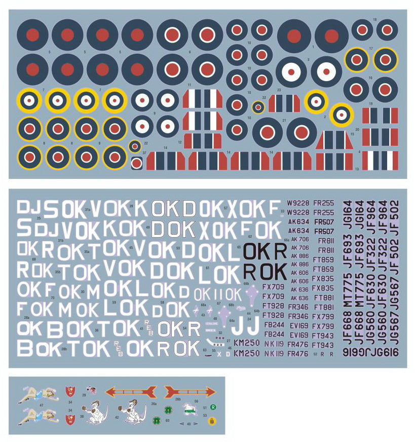 DKD72080 DK Decals 1/72 No.450 Sq. RAAF (Hurricane, Kittyhawk, Mustang ...