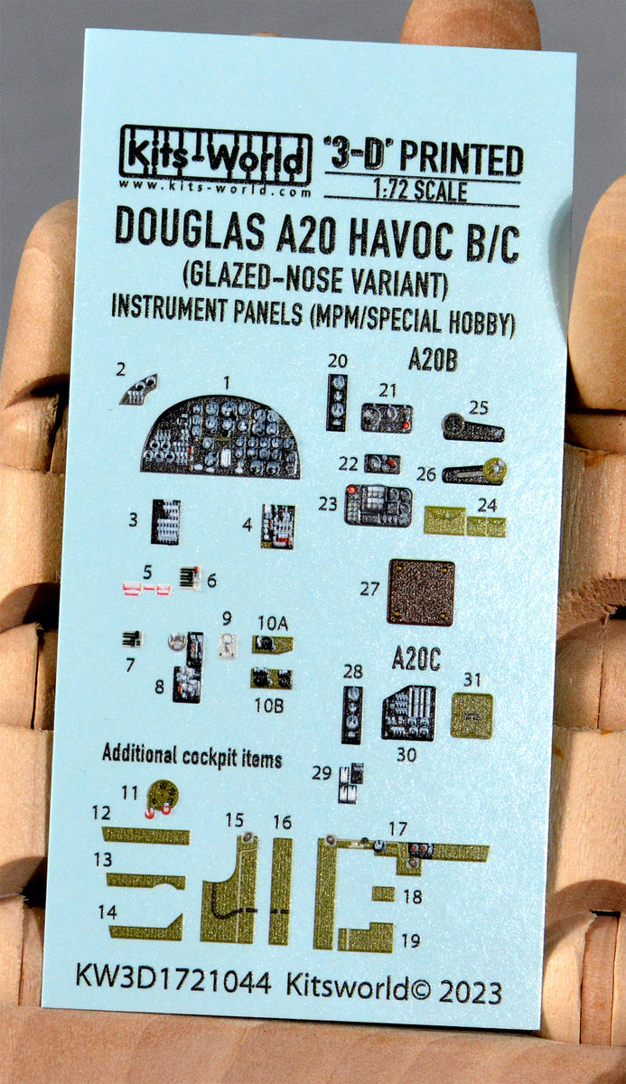 Kits-World KW3D1721044 1/72 Douglas A-20B/C Havoc with glazed-nose ...