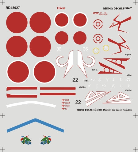 RD48027 Rising Decals 1/48 Hein Ki-61 (8) – Hobby Mania