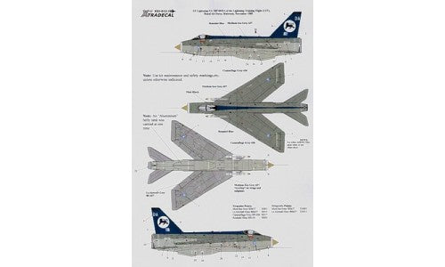 X32012 Xtradecal 1/32 Lightning F.3 XR749/DA Lightning Training Flight ...