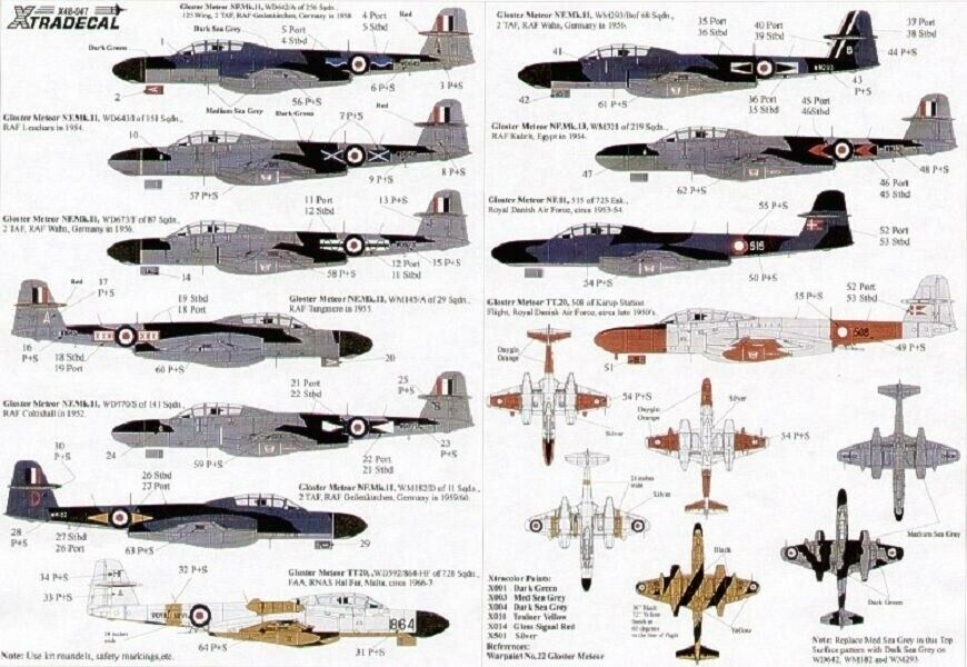 X48051 Xtradecal 1/48 Meteor NF ?11 NF 13 & TT20 – Hobby Mania